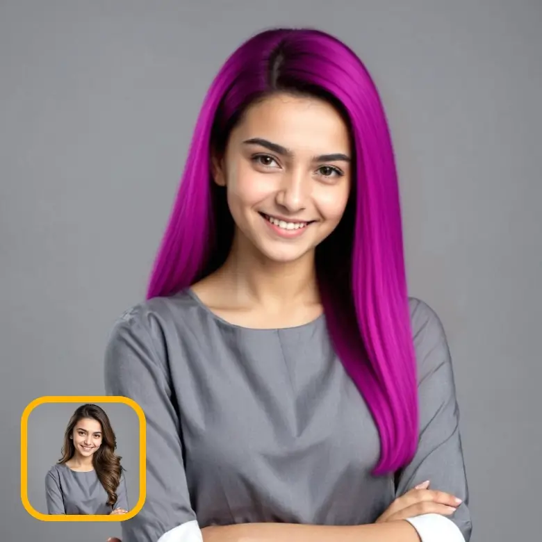 Free AI Pink Hair Filter Online | LightX