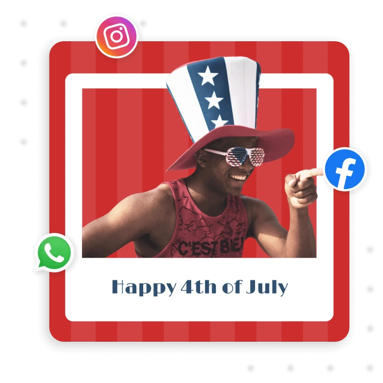 Free Online 4th of July Independence Day Card Maker | LightX