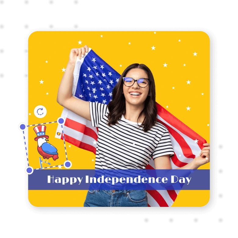 Free Online 4th of July Independence Day Card Maker | LightX
