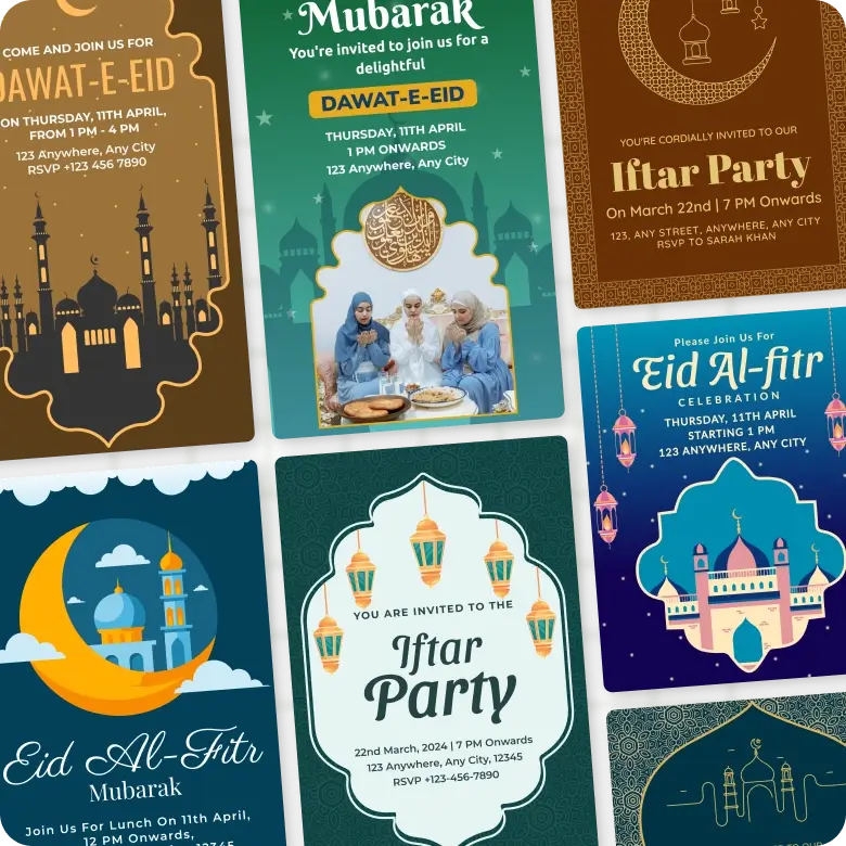 Free Eid Invitation Card Maker Online| LightX