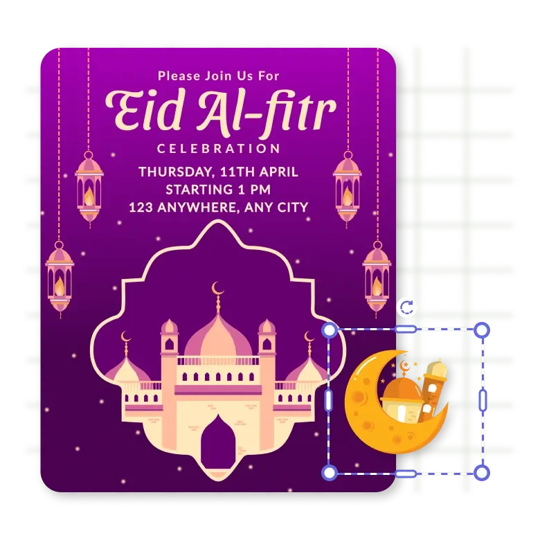 Free Eid Invitation Card Maker Online| LightX