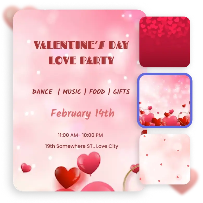 Free Valentine's Day Party Invitation Maker | LightX